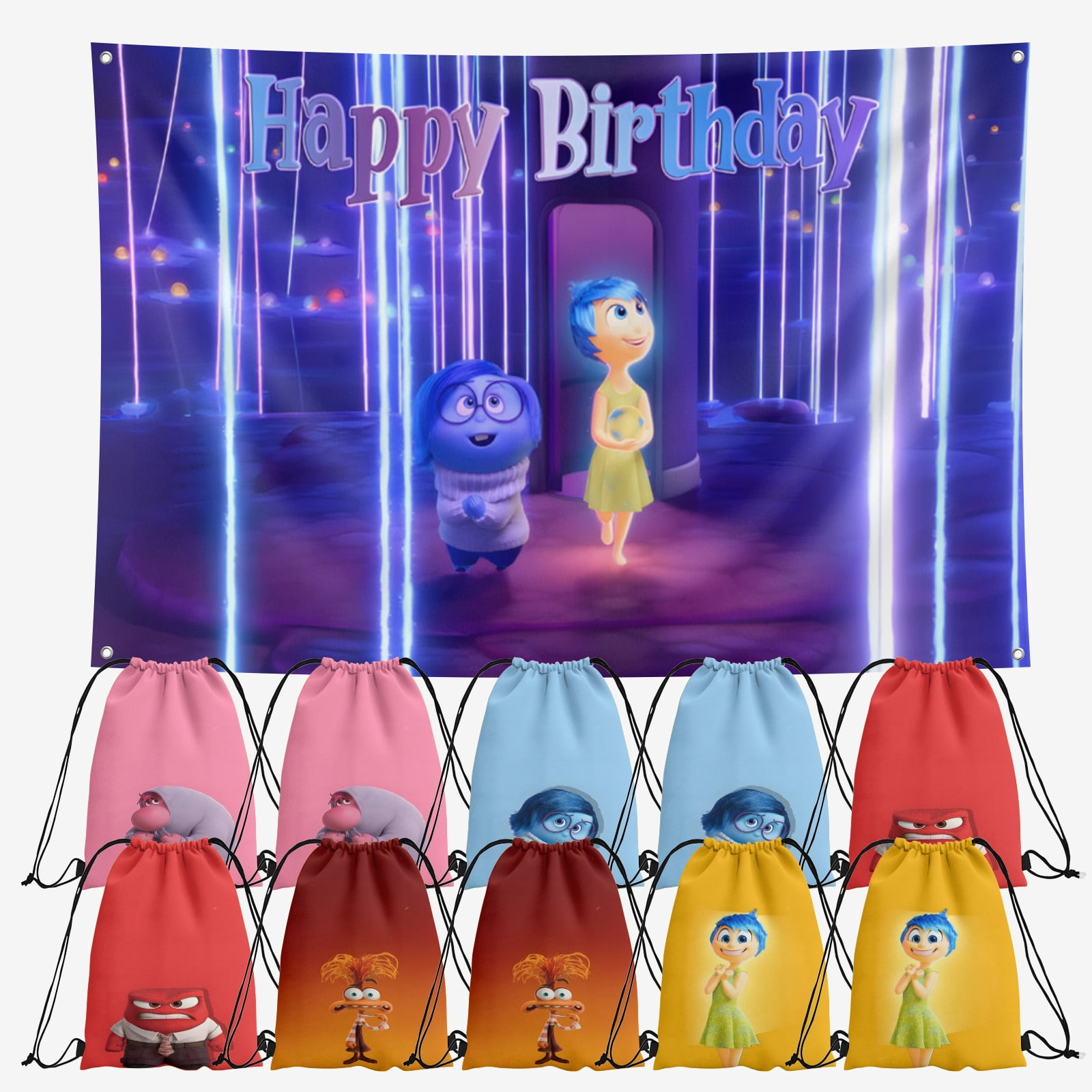 Lheaggik Cartoon Inside Out Happy Birthday Party Supplies,10 Pieces ...