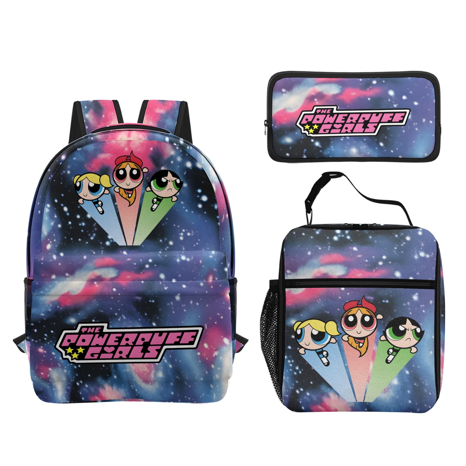 Lheaggik Cartoon Powerpuff Gir-ls Backpack, 3Pcs Cartoon Backpack Cute ...