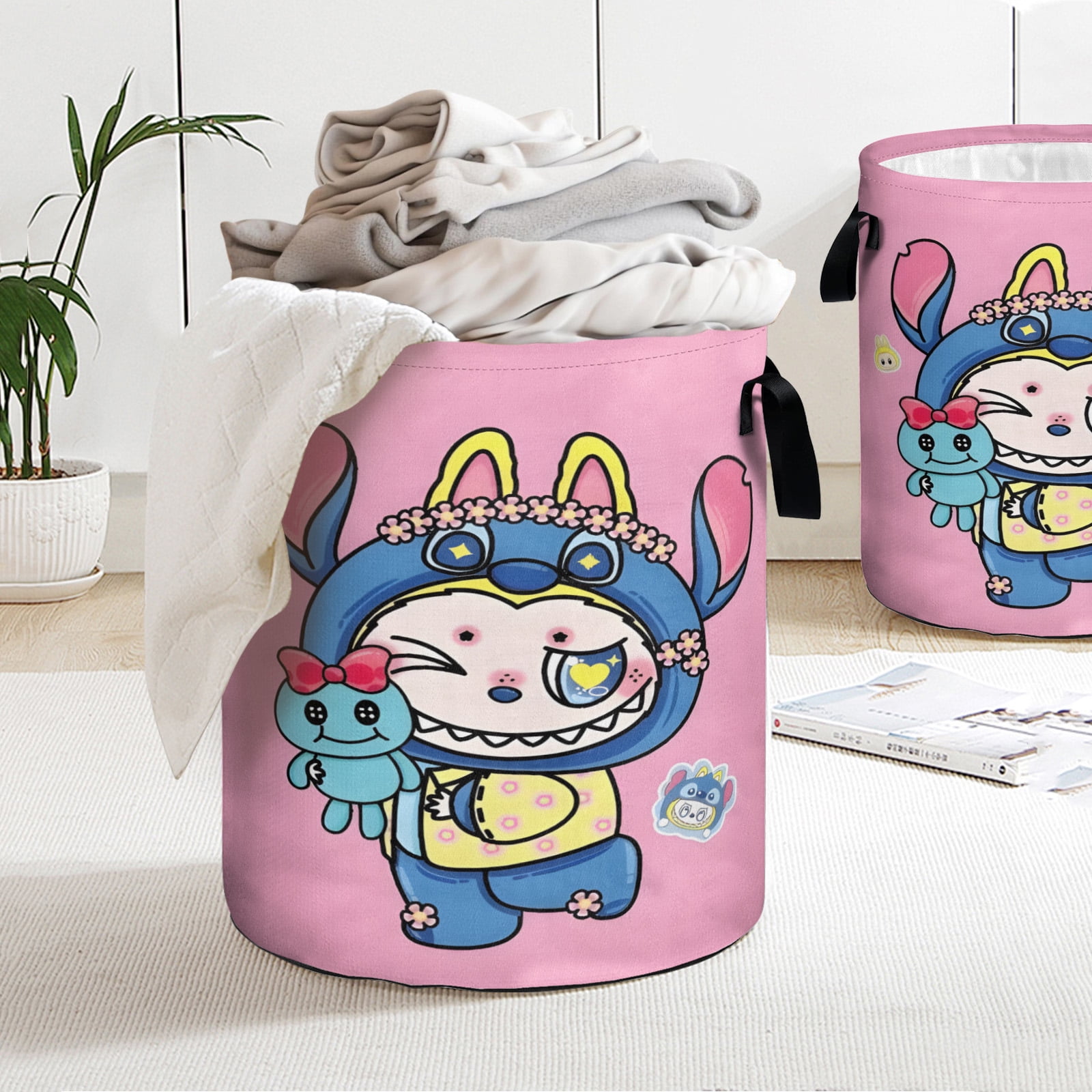 Lheaggik Large Laundry Hamper, Cartoon Lab-u Collapsible Laundry Basket ...