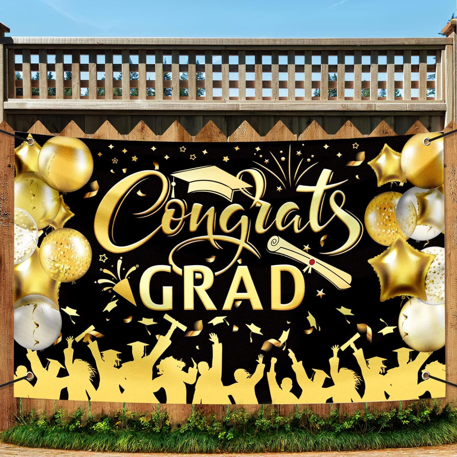Lheaggik Large School Graduation Party Banner Decorations 6X4FT ...