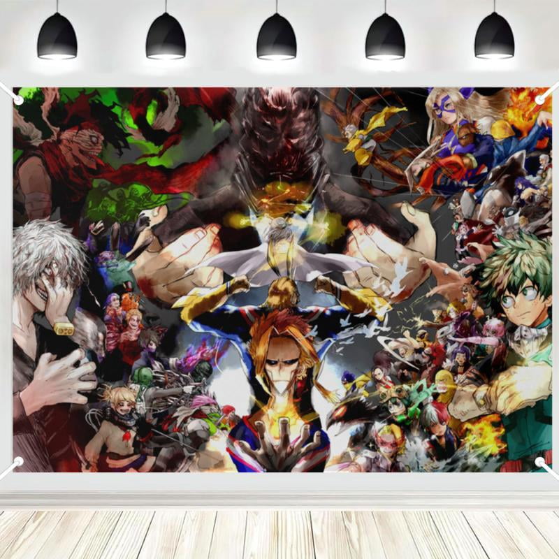 Lheaggik My Hero Academia Backdrop Banner Party Supplies Poster Movie ...