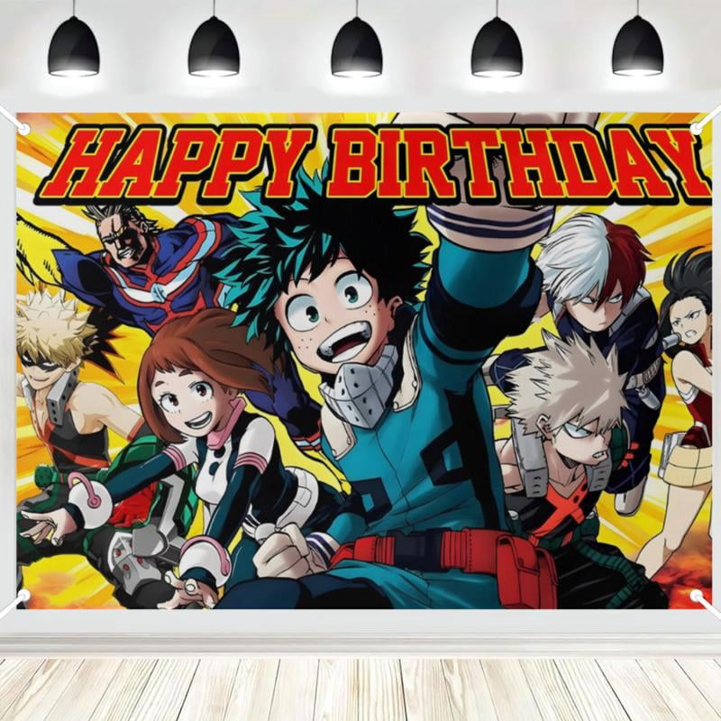 Lheaggik My Hero Academia Backdrop Banner Party Supplies Poster Movie ...