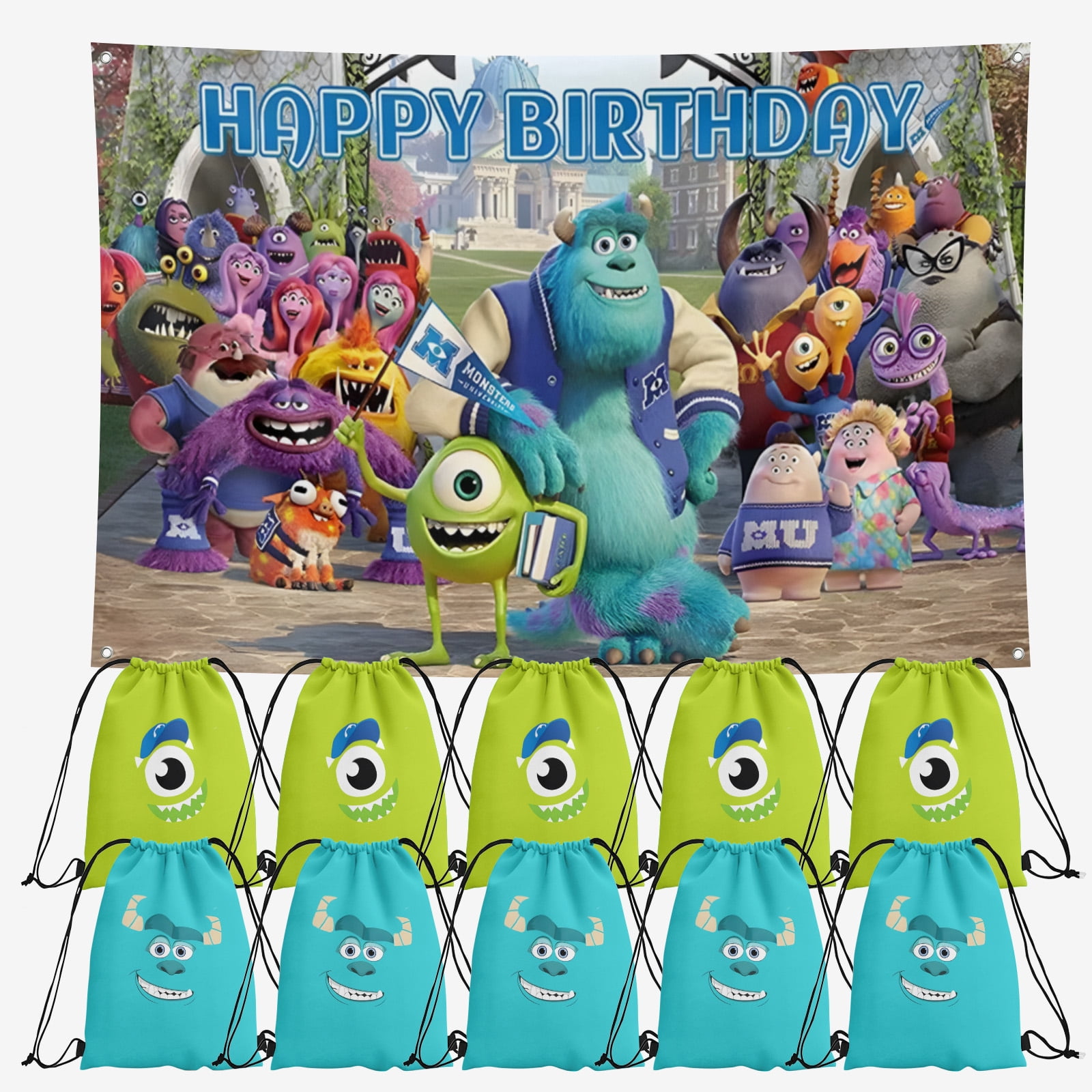Lheaggik Popular Cartoon Mons-ters University Happy Birthday Party ...