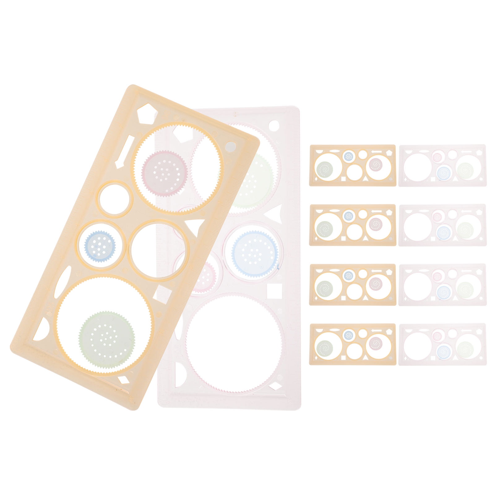 Lhio 10 Pcs Ruler Stencils Drawing Template Fine Cutting Rulers Child ...