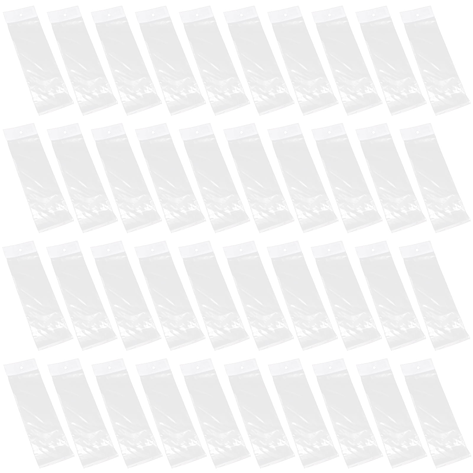 Lhio 1000 Pcs Opp Plastic Bag Cable Grip Zips Cards Clear Gift Bags ...