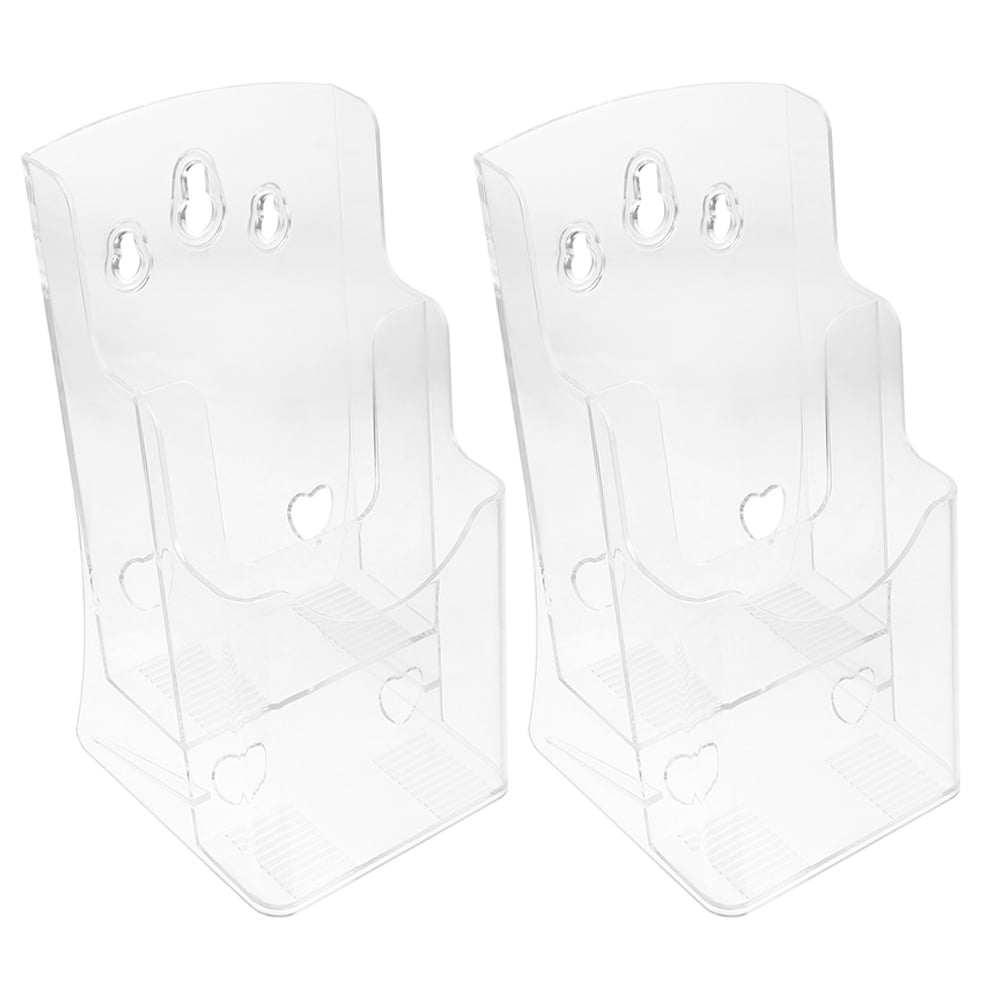 Lhio 2 Pcs Booklet Display Stand Wall-mounted Document Rack Flyer ...