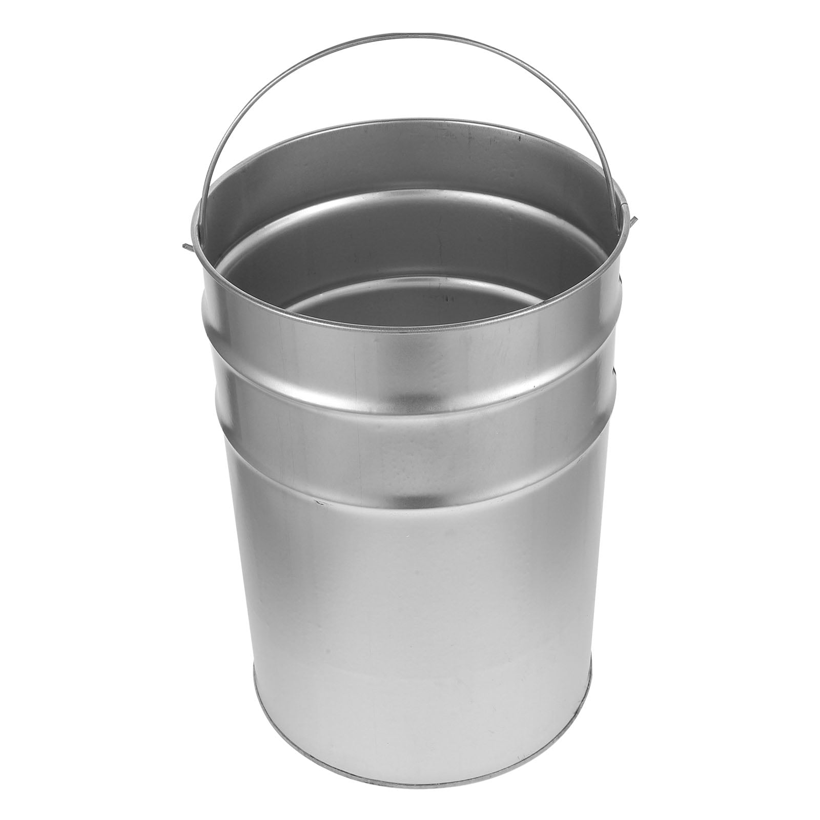 Lhio Garbage Bucket with Handle Metal Wicker Keg Tub Tall Trash Can Lid ...