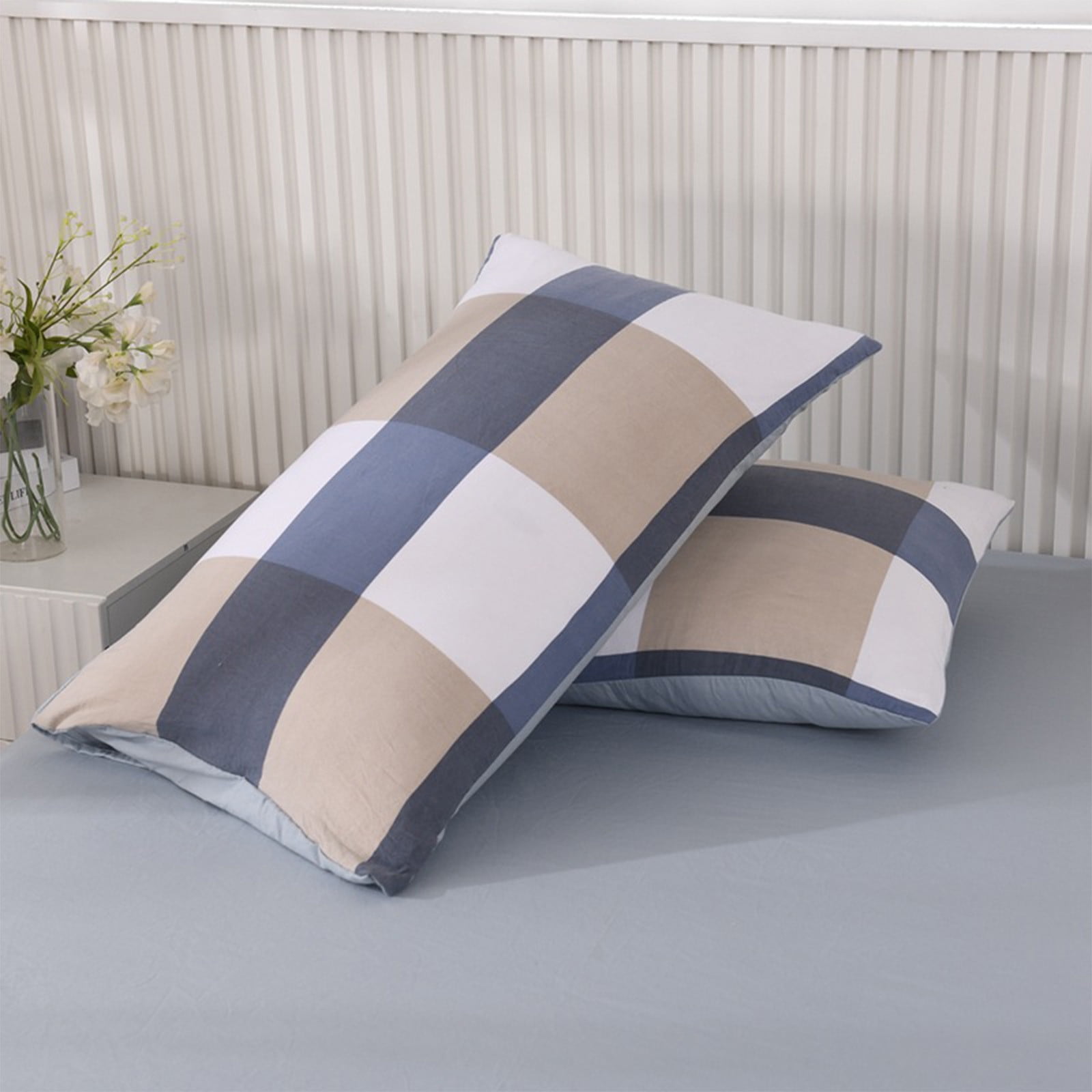 Lhrmh Cotton Pillowcases - Set of 2 with Color Contrast Design - Soft ... Lhrmh Cotton Pillowcases - Set of 2 with Color Contrast Design - Soft ...