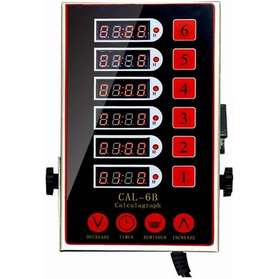 Li Bai Kitchen Timer 6 Channels RestauranTimers Cal 8b Calculagraph ...