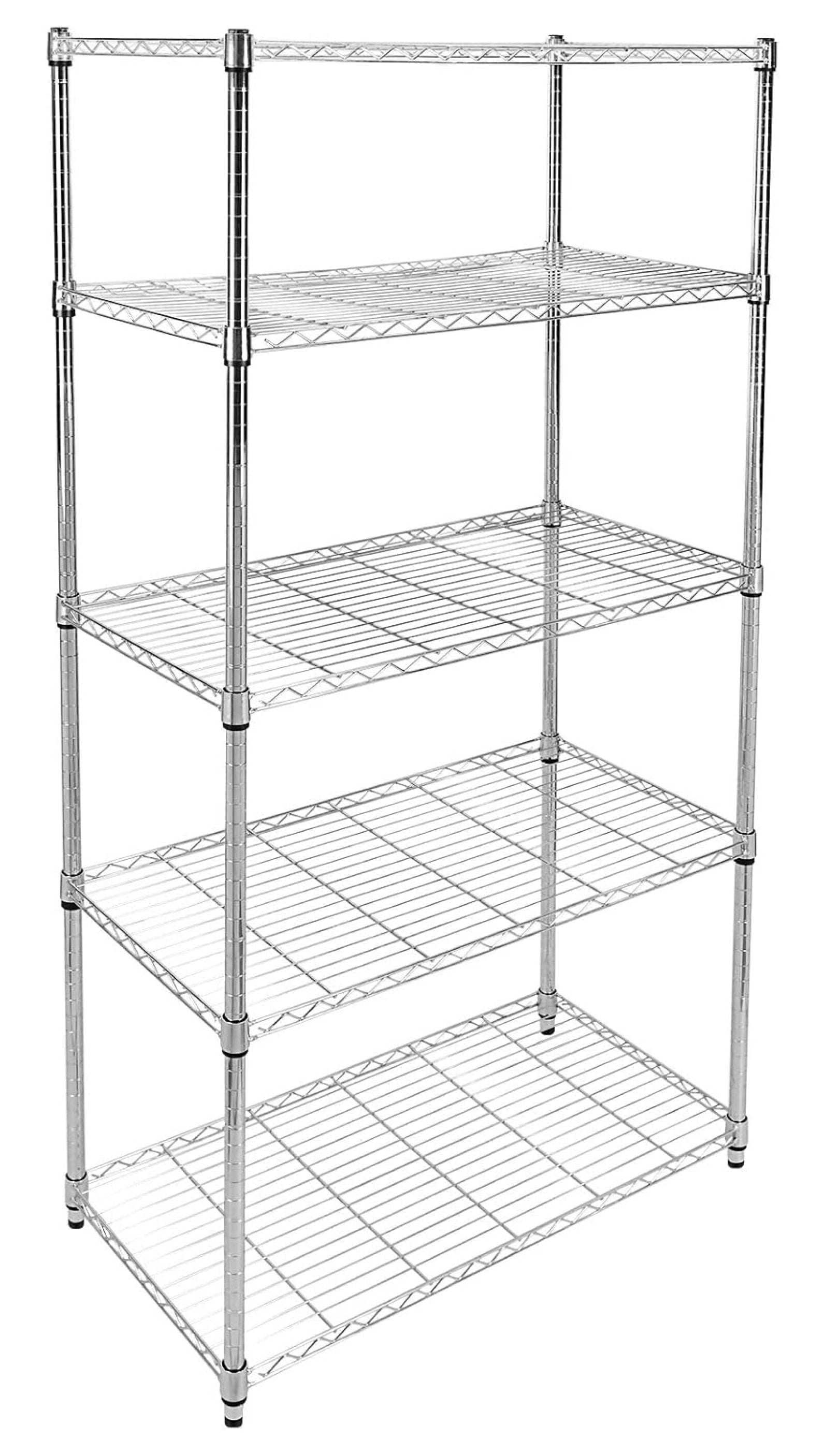 Li Jin Peng Heavy Duty 5-Shelf Shelving with Wheels, Adjustable Storage ...