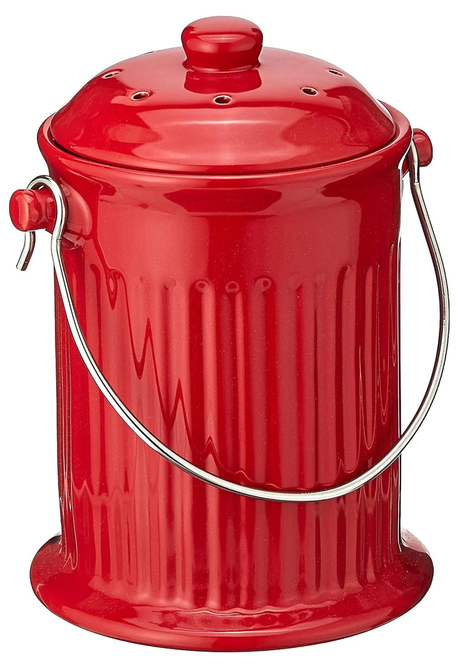 Li Jin Peng, Red 93R, 1 Gallon Ceramic Compost Keeper - Walmart.com