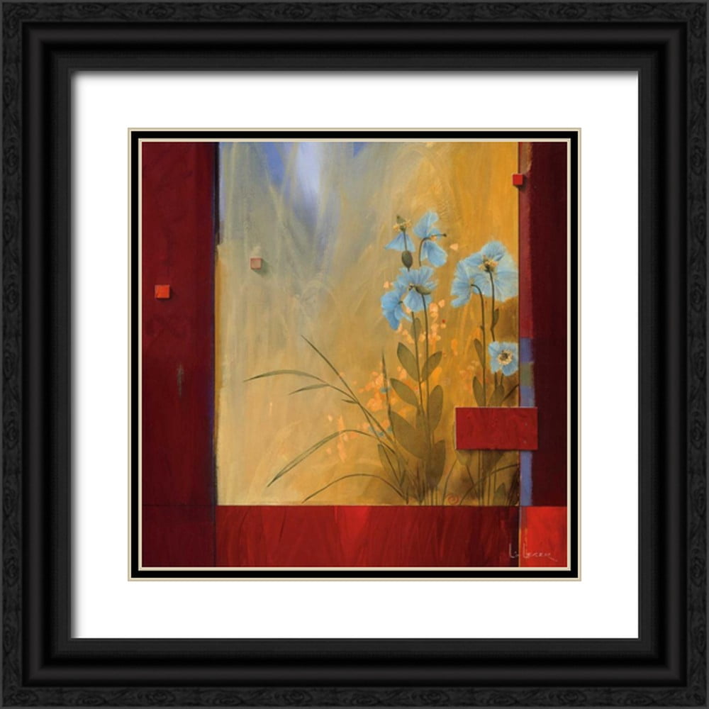 Li-Leger, Don 26x26 Black Ornate Wood Framed with Double Matting Museum ...
