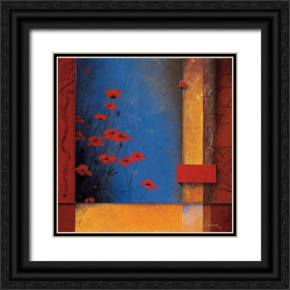 Li-Leger, Don 26x26 Black Ornate Wood Framed with Double Matting Museum ...