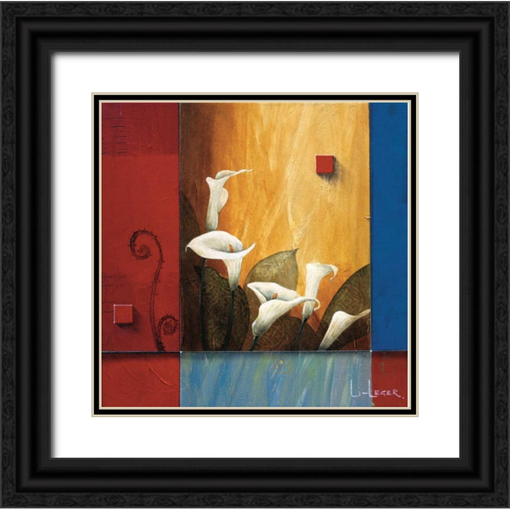 Li-Leger, Don 26x26 Black Ornate Wood Framed with Double Matting Museum ...