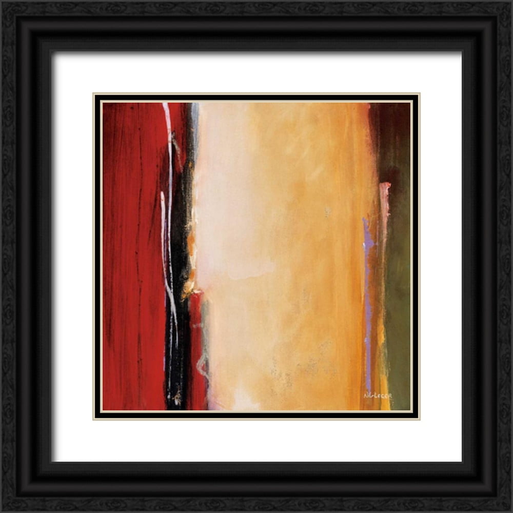 Li-Leger, Noah 26x26 Black Ornate Wood Framed with Double Matting ...