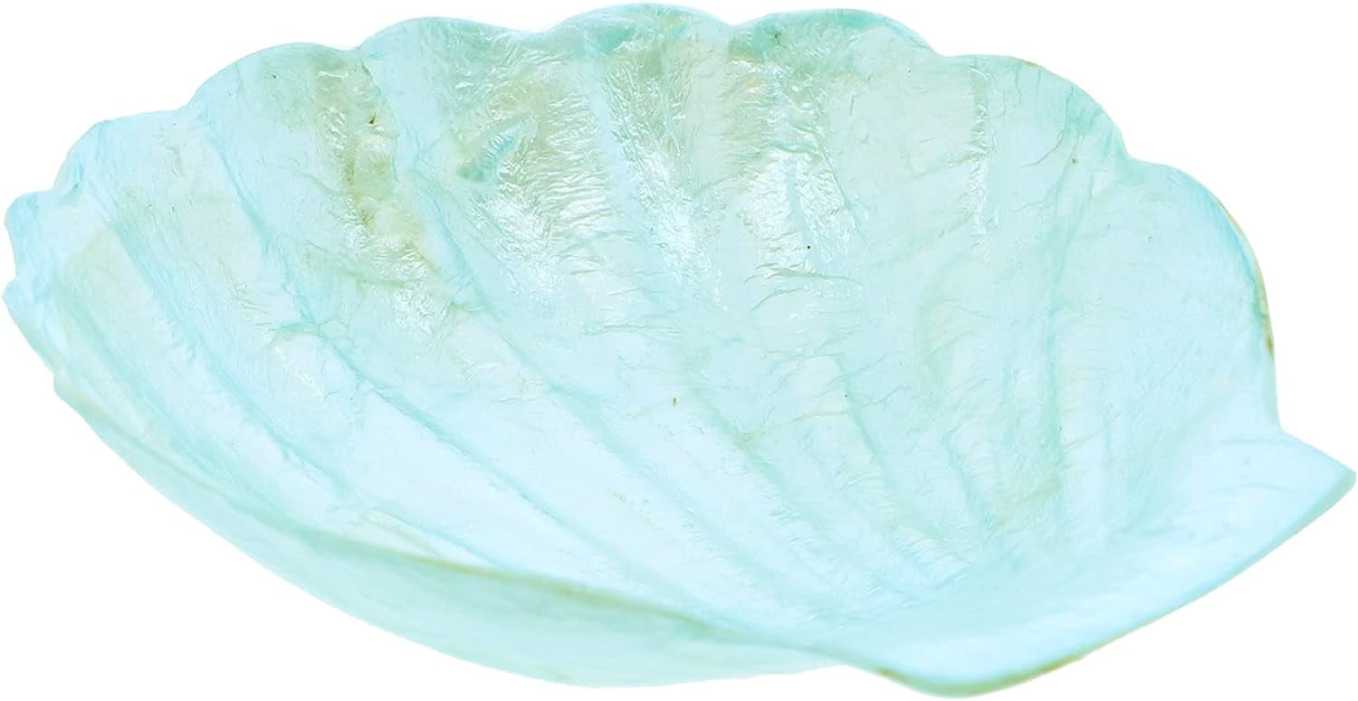 Li'Shay Metal Capiz Dish Scalloped Clam Shape Oyster Shell Trinket ...