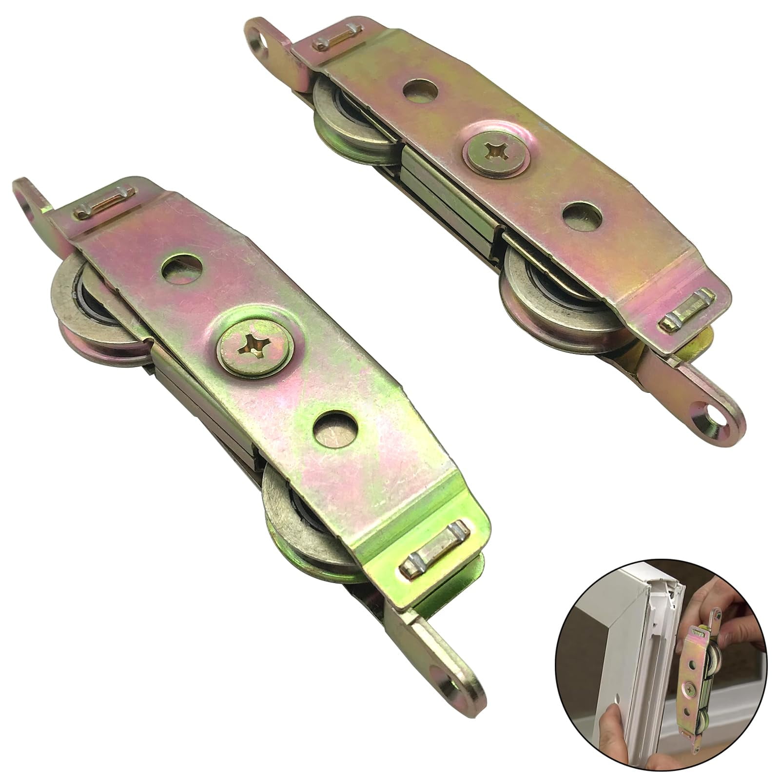 Li-TianFeng 2 pcs Heavy Duty Sliding Screen Door Roller Assembly ...