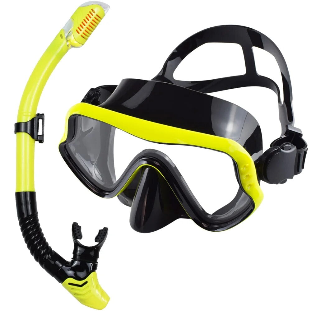 Li Xianchai Dry Snorkel Set Diving Mask For Adults Tempered Glass ...