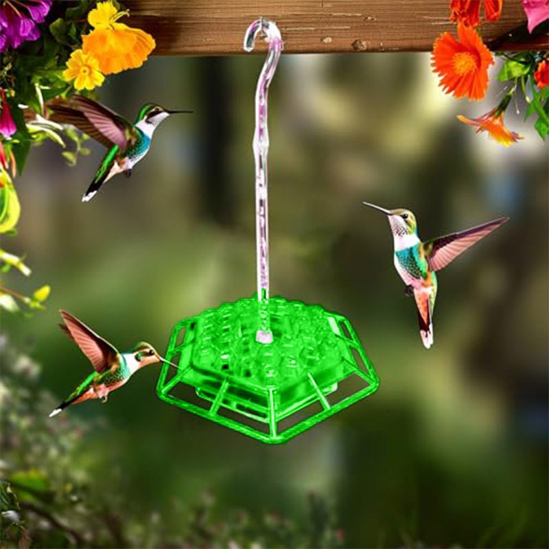 Li Xianchai Wild Bird Feeder Hanging Hexagonal Bird Feeder With Hook ...