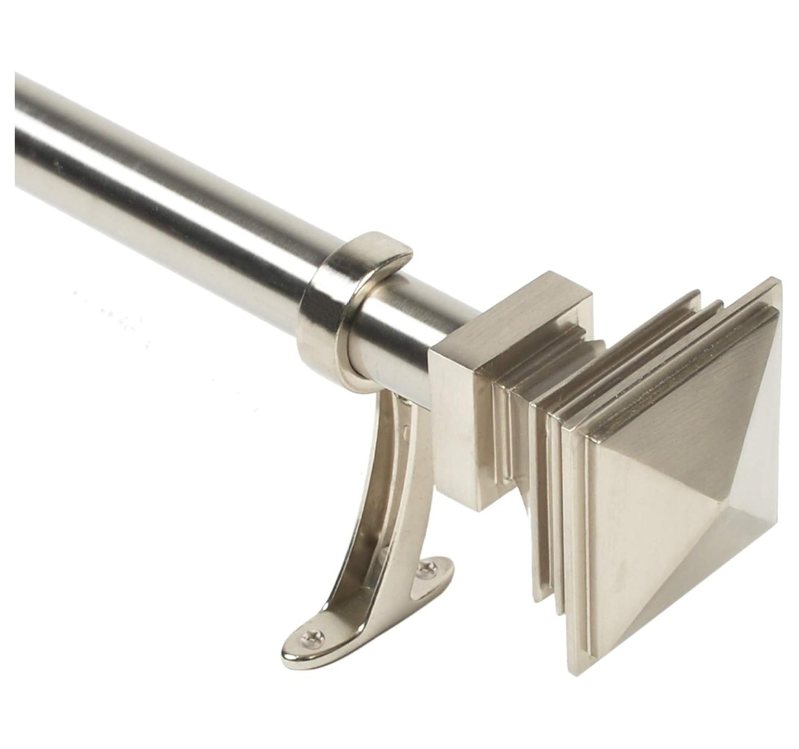 Li jia hao Curtain Rod 72 to 144 Inch Adjustable Silver Heavy Duty ...