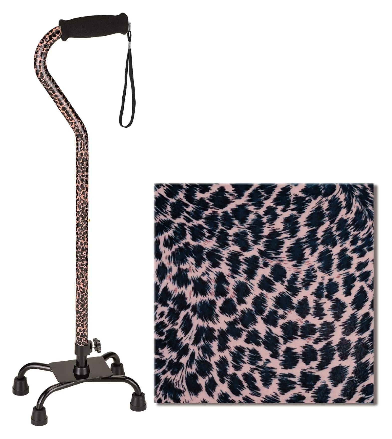 Li jia hao Designer Quad Cane, Lightweight Four Legged Cane with Soft ...