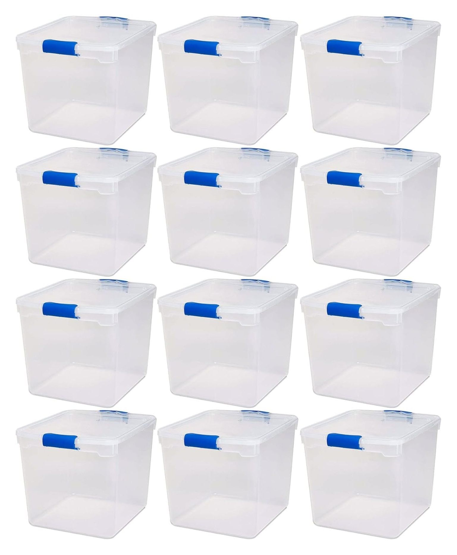 Li jia hao Heavy Duty Modular Clear Plastic Stackable Storage Tote ...