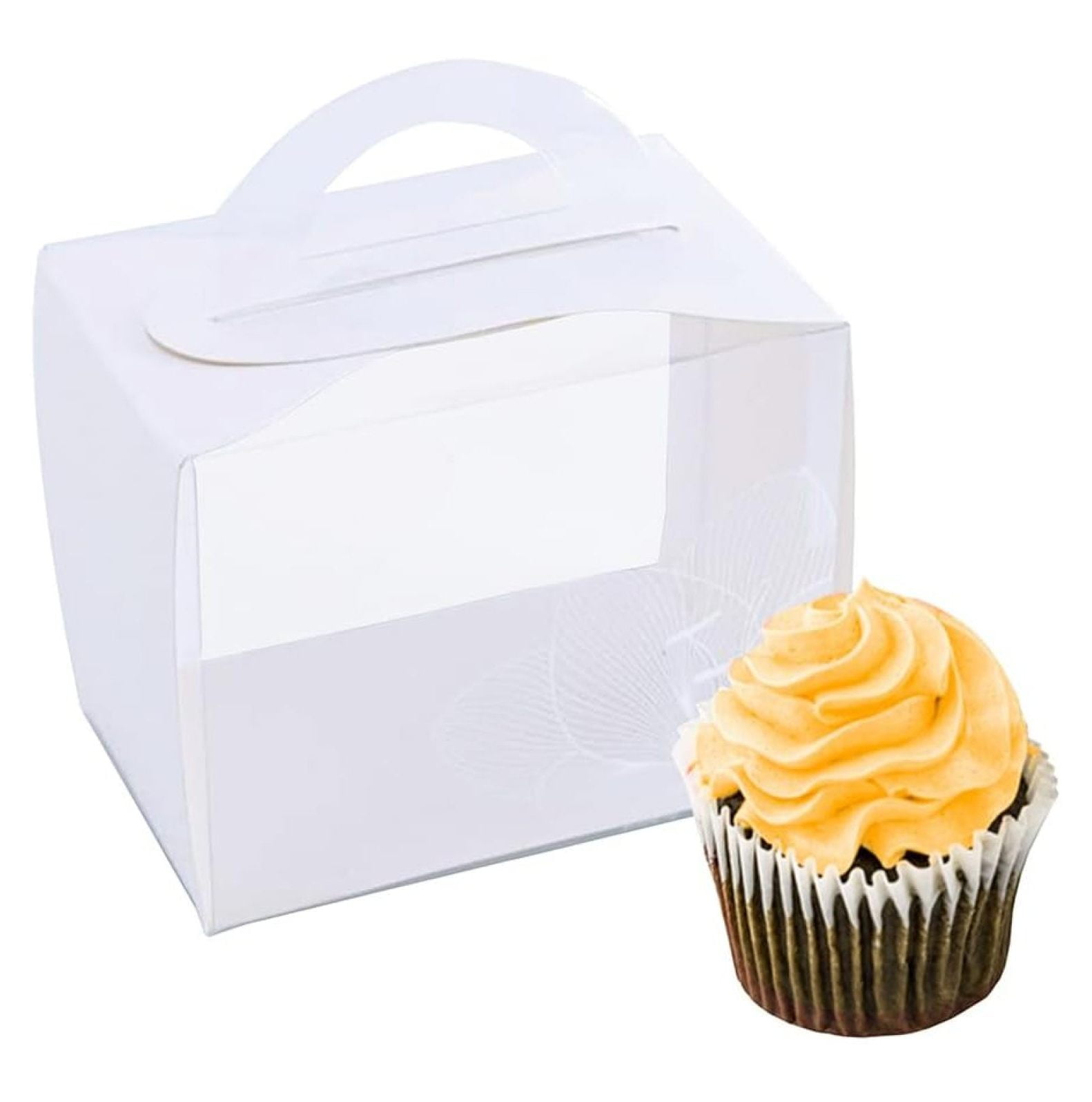 Li jia hao Sweet Vision 5 In x 3.25 In Individual Cupcake Boxes, 100 ...