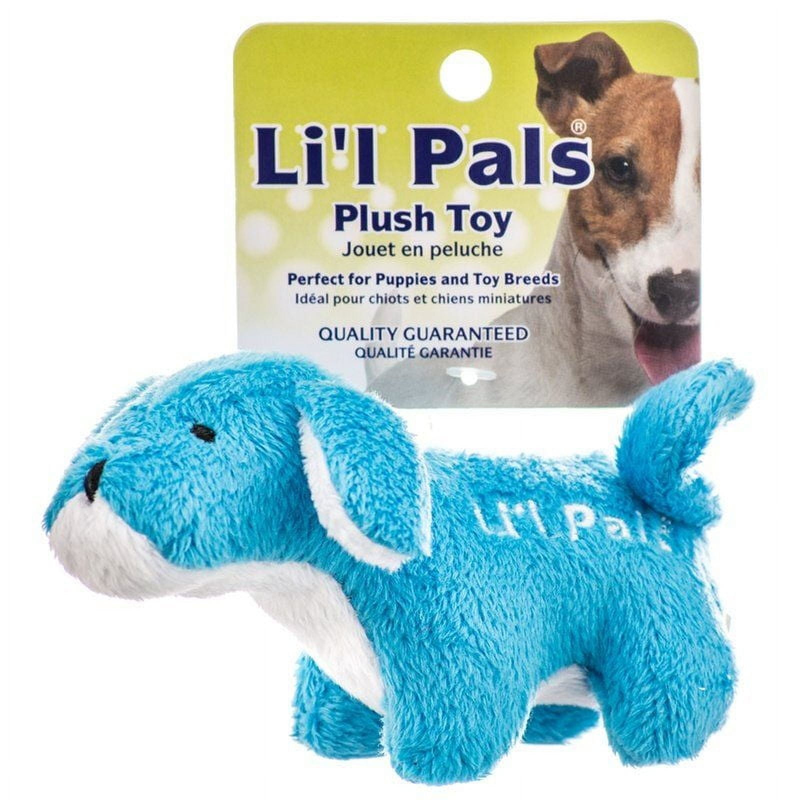 Li'l Pals Plush Petite Dog Toy for Small Dogs, Blue - Walmart.com