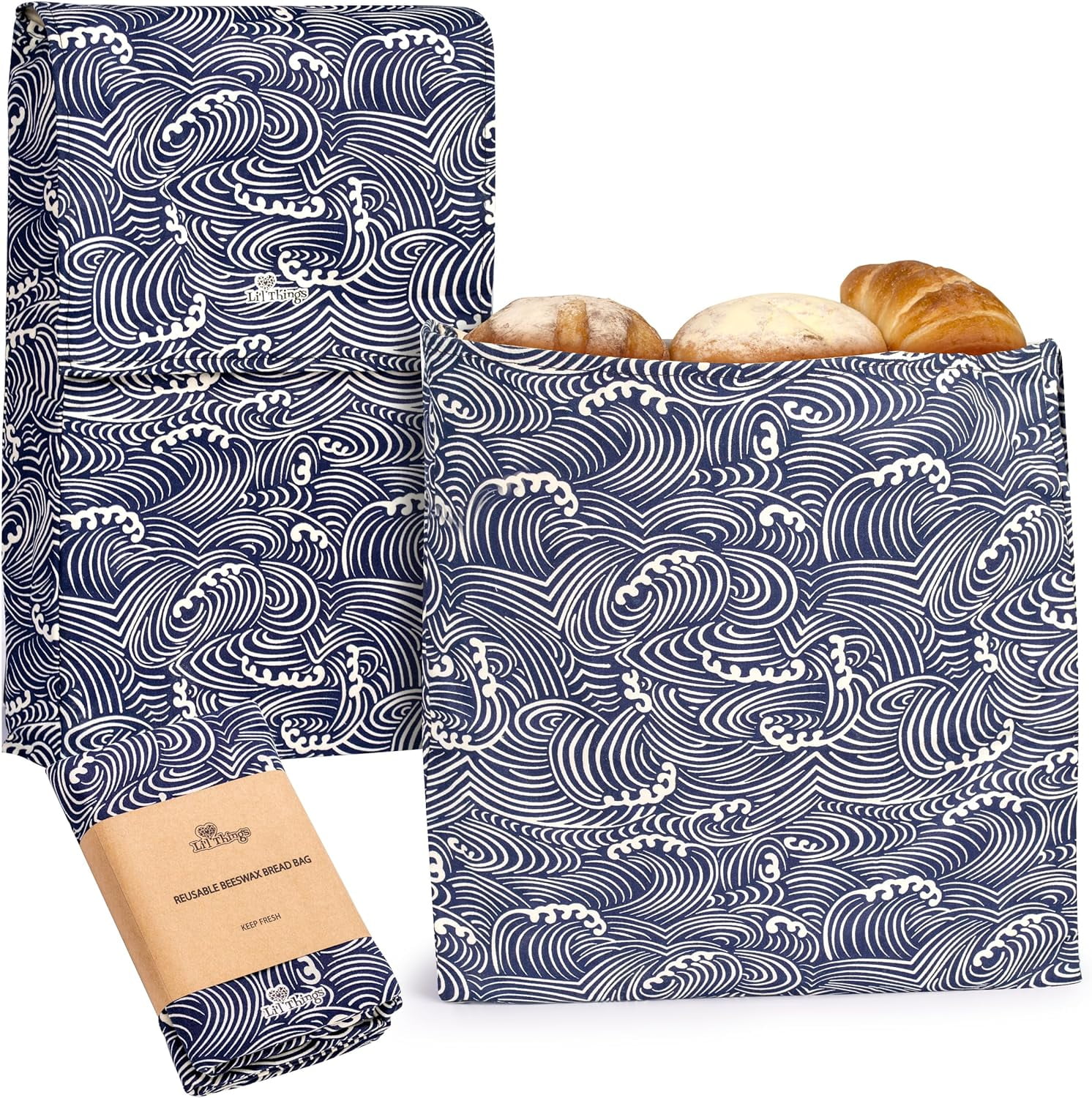 Li'l Things Eco-friendly Reusable Beeswax Bread bags | Improved Beeswax ...