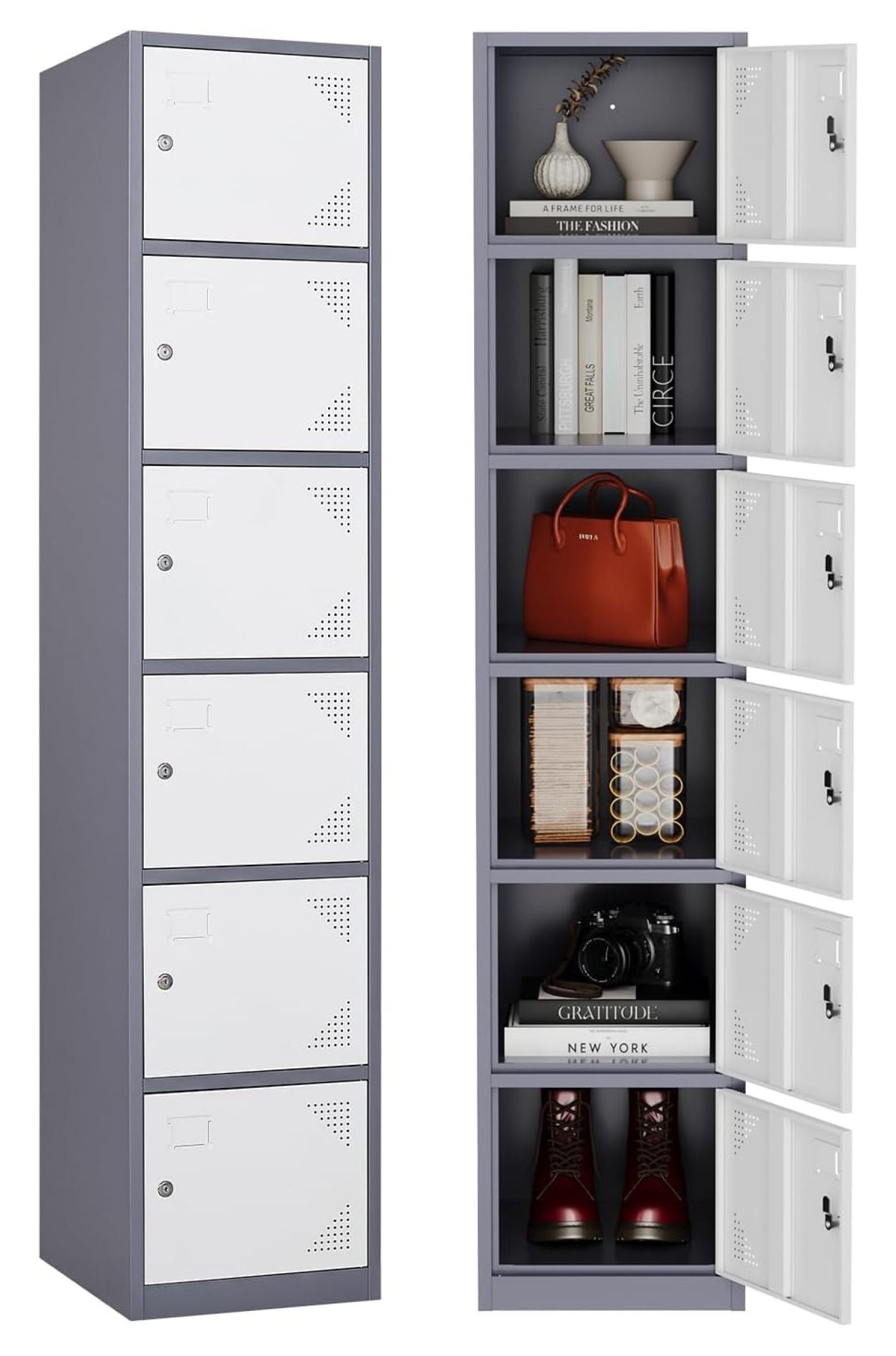 Li shun jin 6 Door Locker, Storage Lockers Cabinet with Keys, Lockable ...