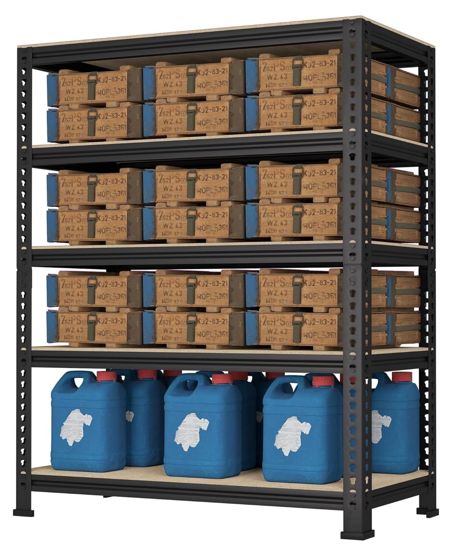 Li shun jin Heavy Duty Storage Shelves - 5-Tier Adjustable Metal Garage ...