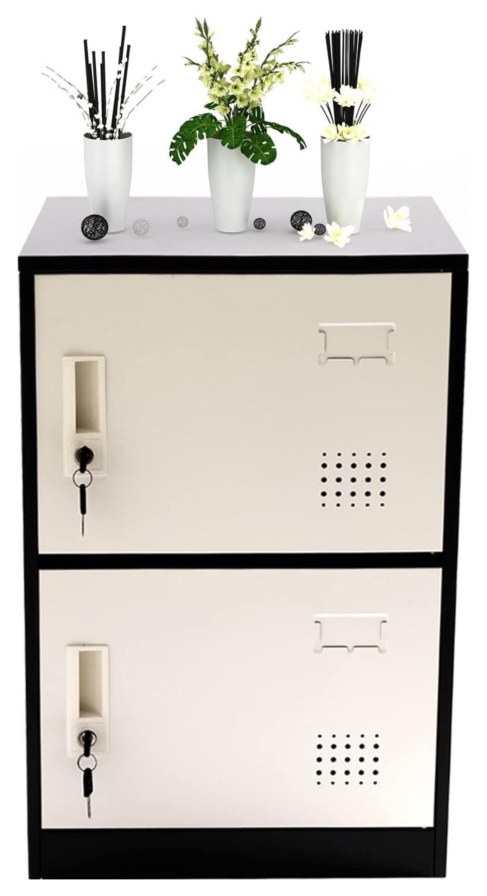 Li shun jin Metal Office Storage Locker 2 Door Industrial Home Storage ...