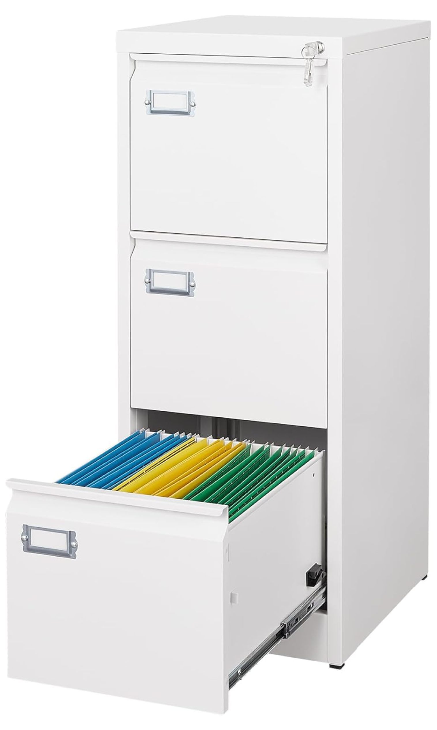 Li shun jin Metal Vertical File Cabinet with Lock，Narrow Filing ...