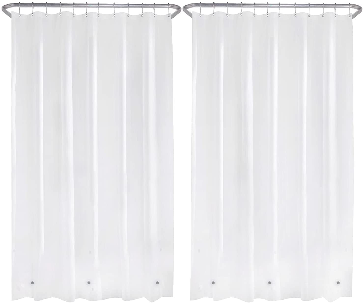 LiBa PEVA 8-Gauge Bathroom Shower Curtain Liner, 72" W x 72" H 8G ...