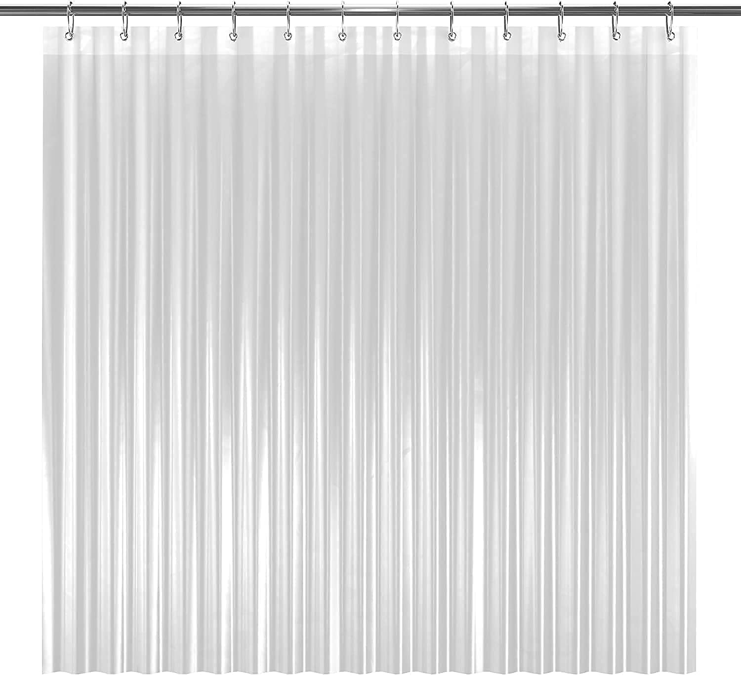 LiBa PEVA 8-Gauge Bathroom Shower Curtain Liner, 72" W x 84" H 8G Clear ...