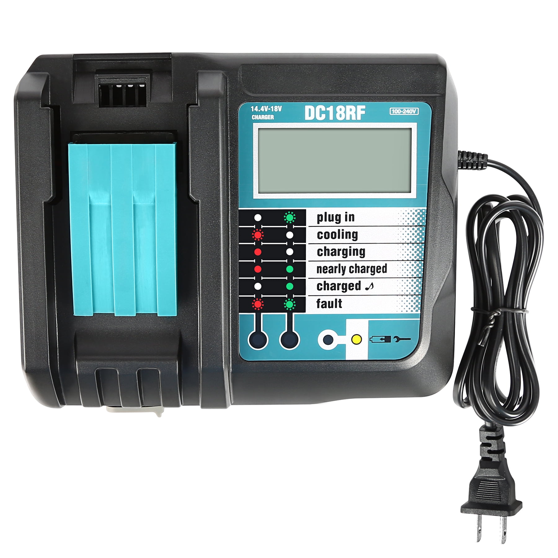 LiBatter 18V Battery Charger Replacement for Makita DC18RC Battery ...
