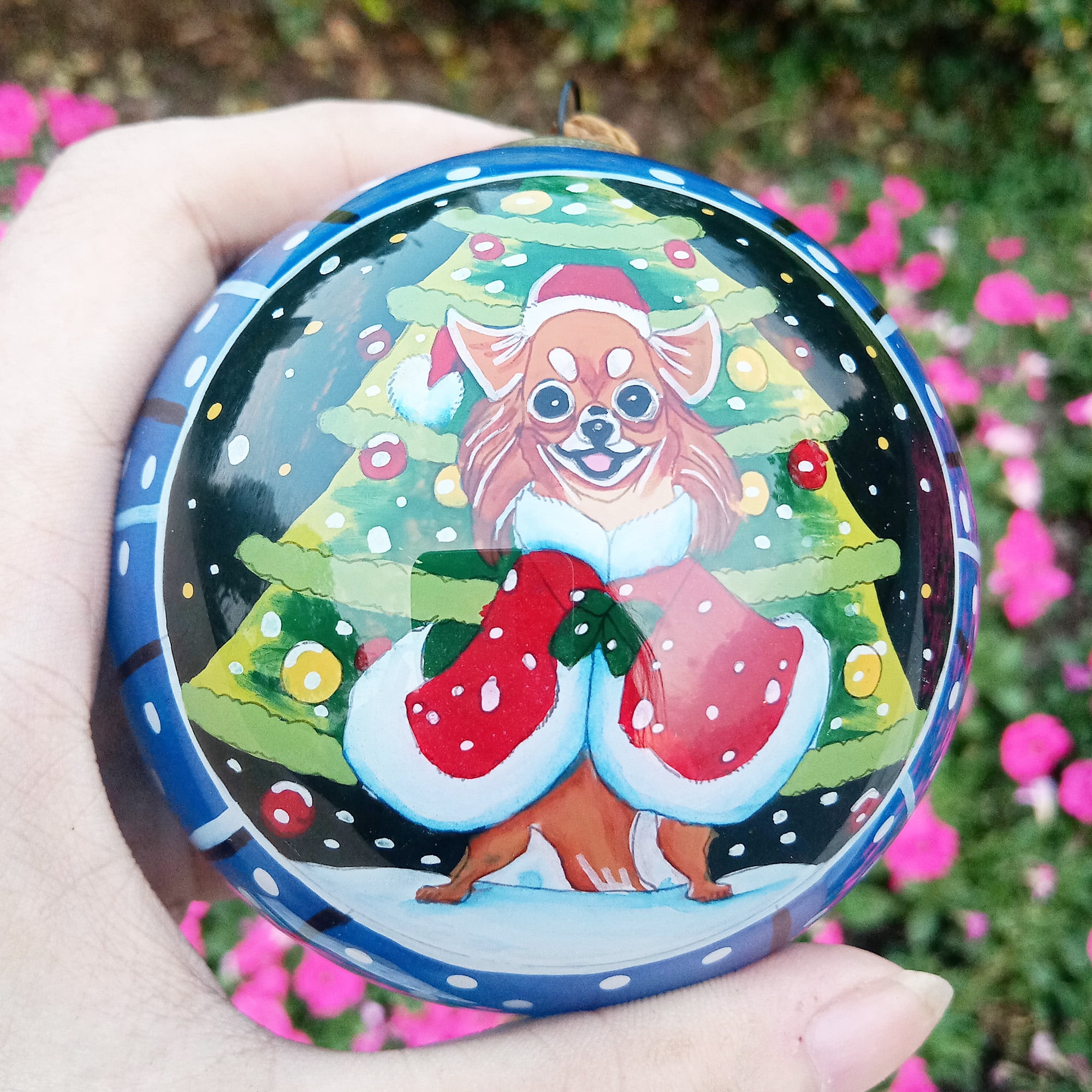 Handmade Inside-Painted Glass Ornament with Premium Gift Box ...