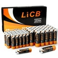 LiCB 1.5V AA and AAA Batteries, 48 Pack Combo Pack Alkaline Battery-24 ...