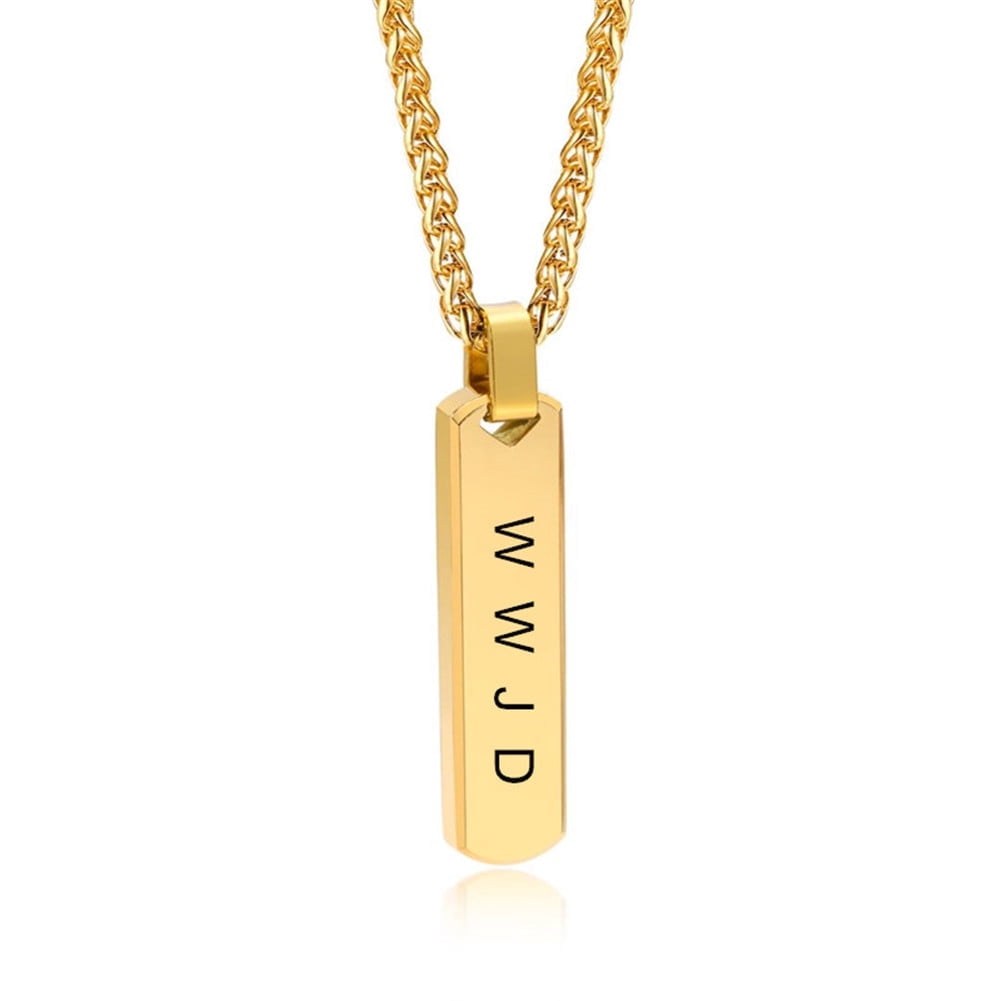 LiFashion HWLF WWJD Pendant Necklace for Men ,Stainless Steel What ...