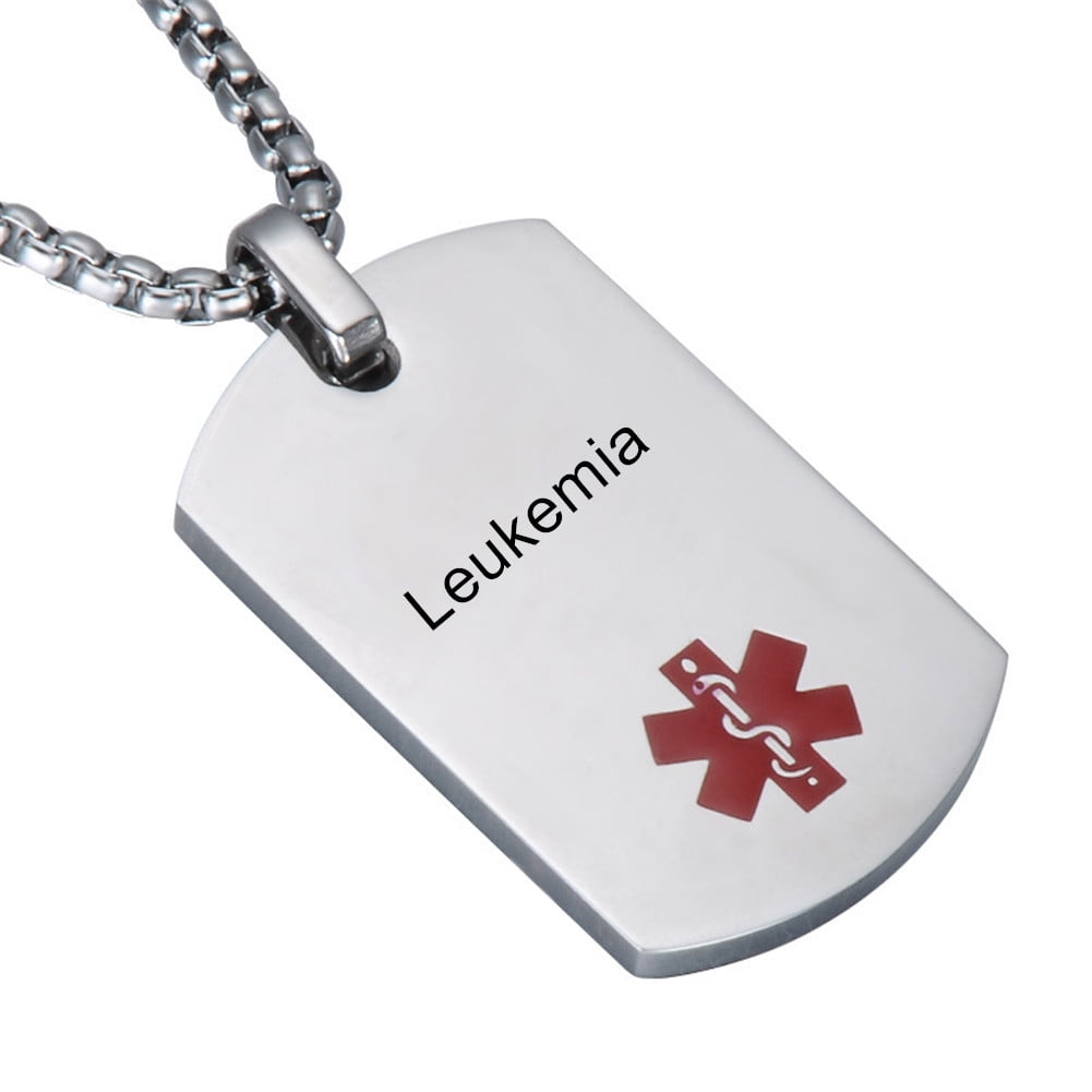 LiFashion LF Stainless Steel DNR Medical Alert Dog Tag ID Pendant ...