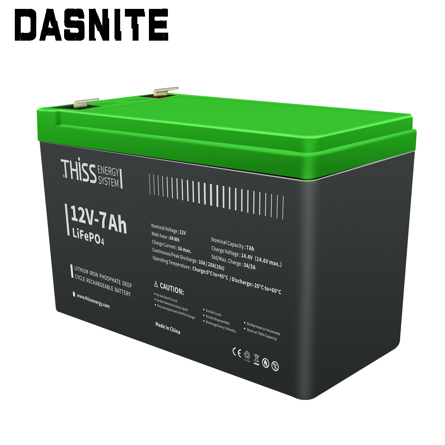 LiFePO4 Battery 12V 7Ah Cycle Maintenance Free Home Energy Storage ...