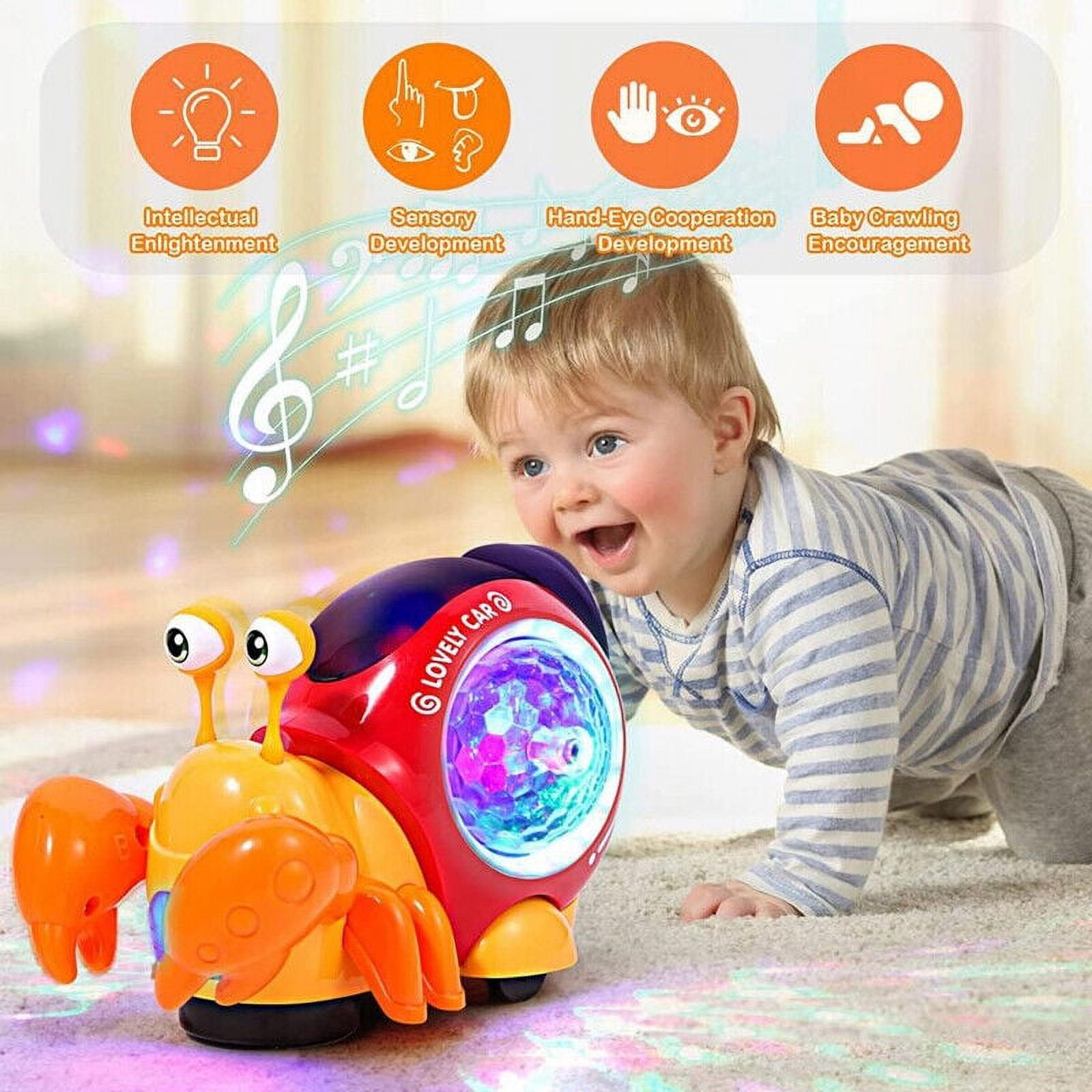 LiLiang Electric Crawling Crab Baby Toy Walking Dancing Crab Toy with ...