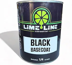 LiME LiNE Automotive Basecoats, 1k Urethane Base Coat Color (Black Basecoat Quart) - Walmart.com
