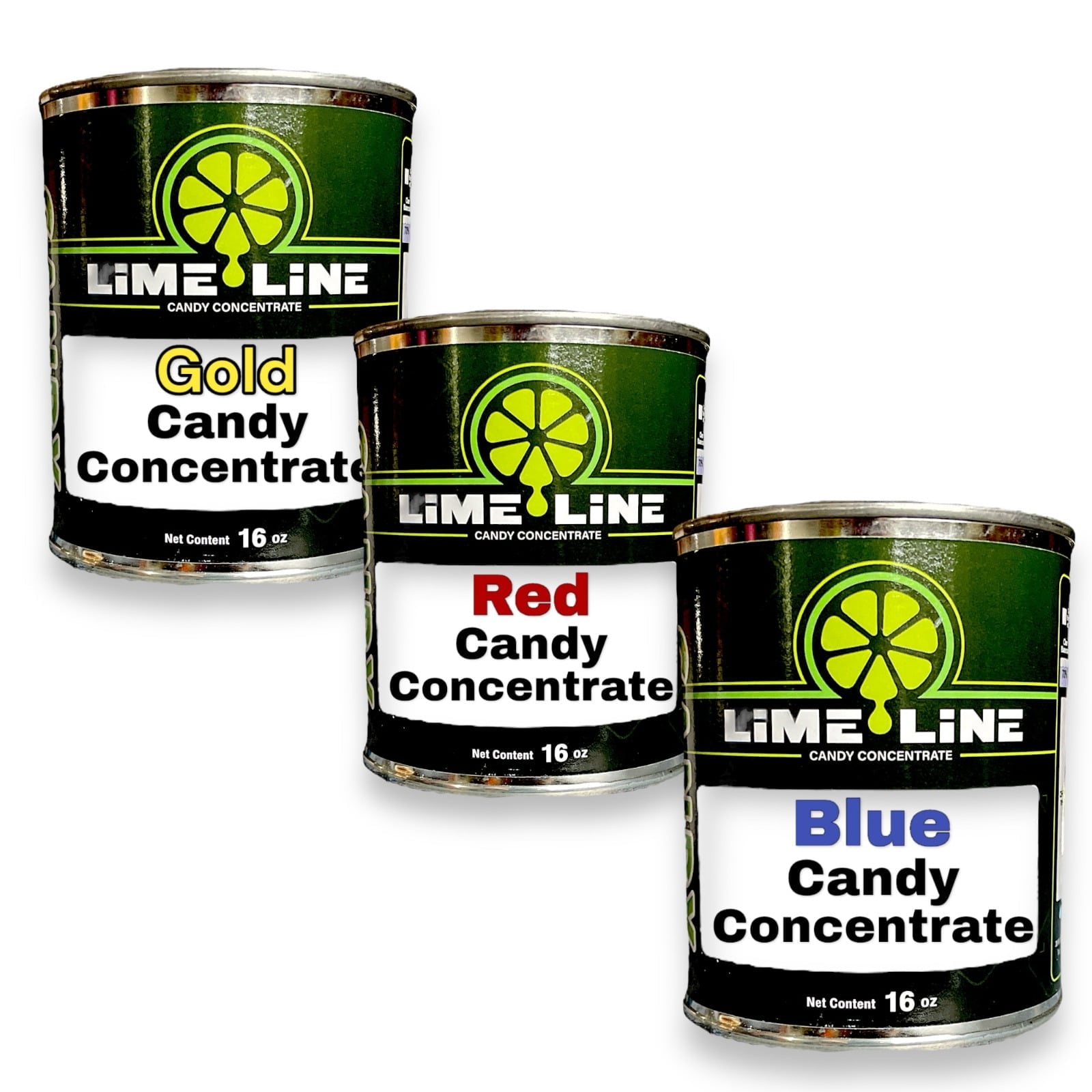 LiME LiNE Candy Pack Red,Blue,Gold Transparent Candy Concentrate 16oz ...