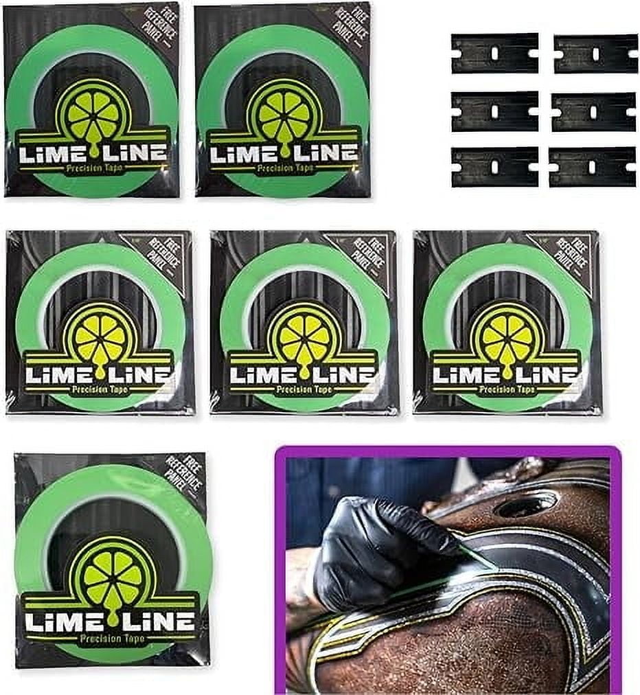 LiME LiNE Ultimate Fineline Striping Tape Pack, 3 Rolls 1/8", 2 Rolls 1 ...