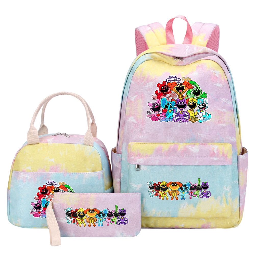 LiMeeeM Smiling Critters Rainbow Backpack Set for Kids - Walmart.com