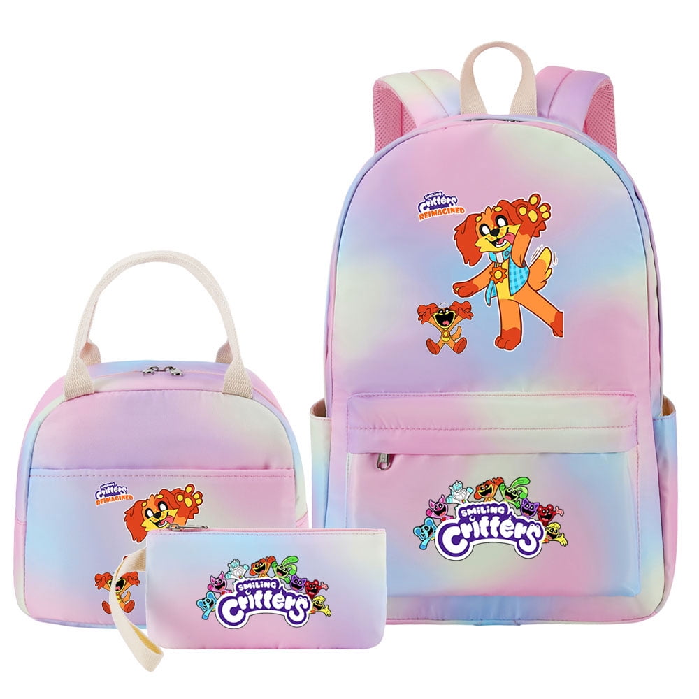 LiMeeeM Smiling Critters Rainbow Backpack Set for Kids - Walmart.com