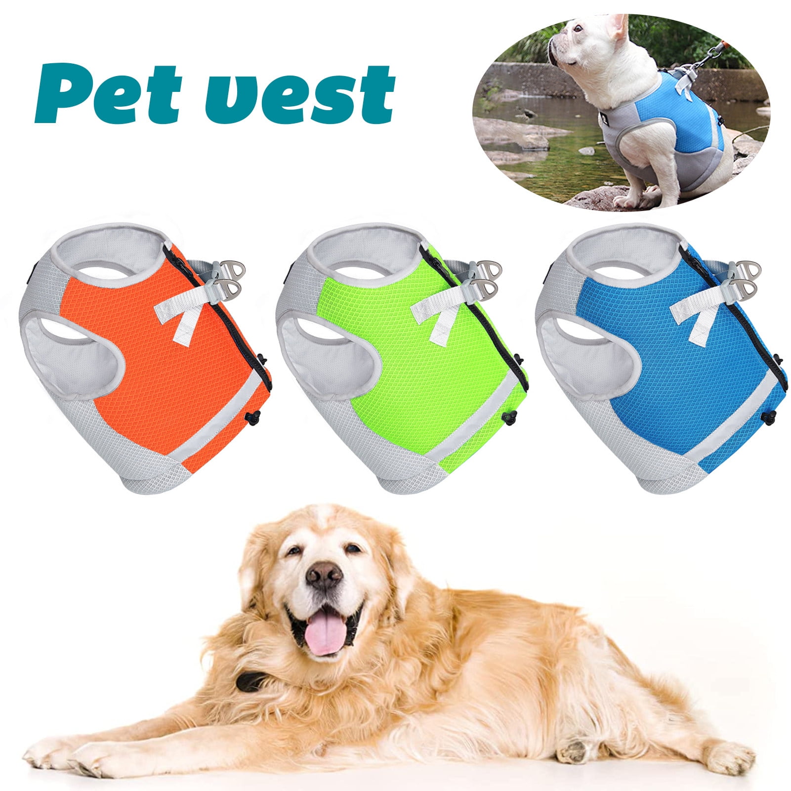 LiMimmuu Pet Cooling Vest Cooling Vest For Dogs Breathable Reflective ...