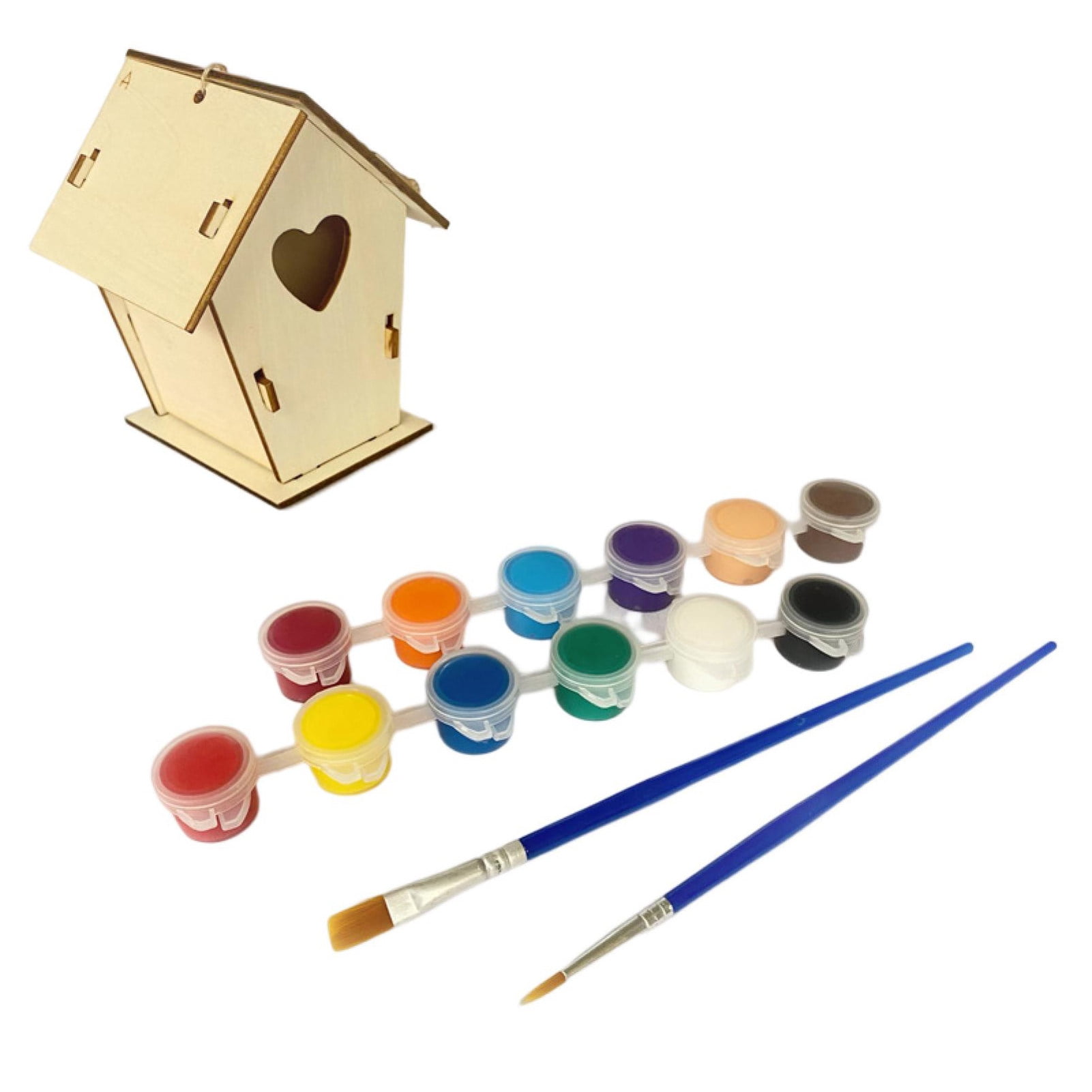 LiMimmuu Smooth Surface Birdhouse Hanging Birdhouse Children DIY Bird ...