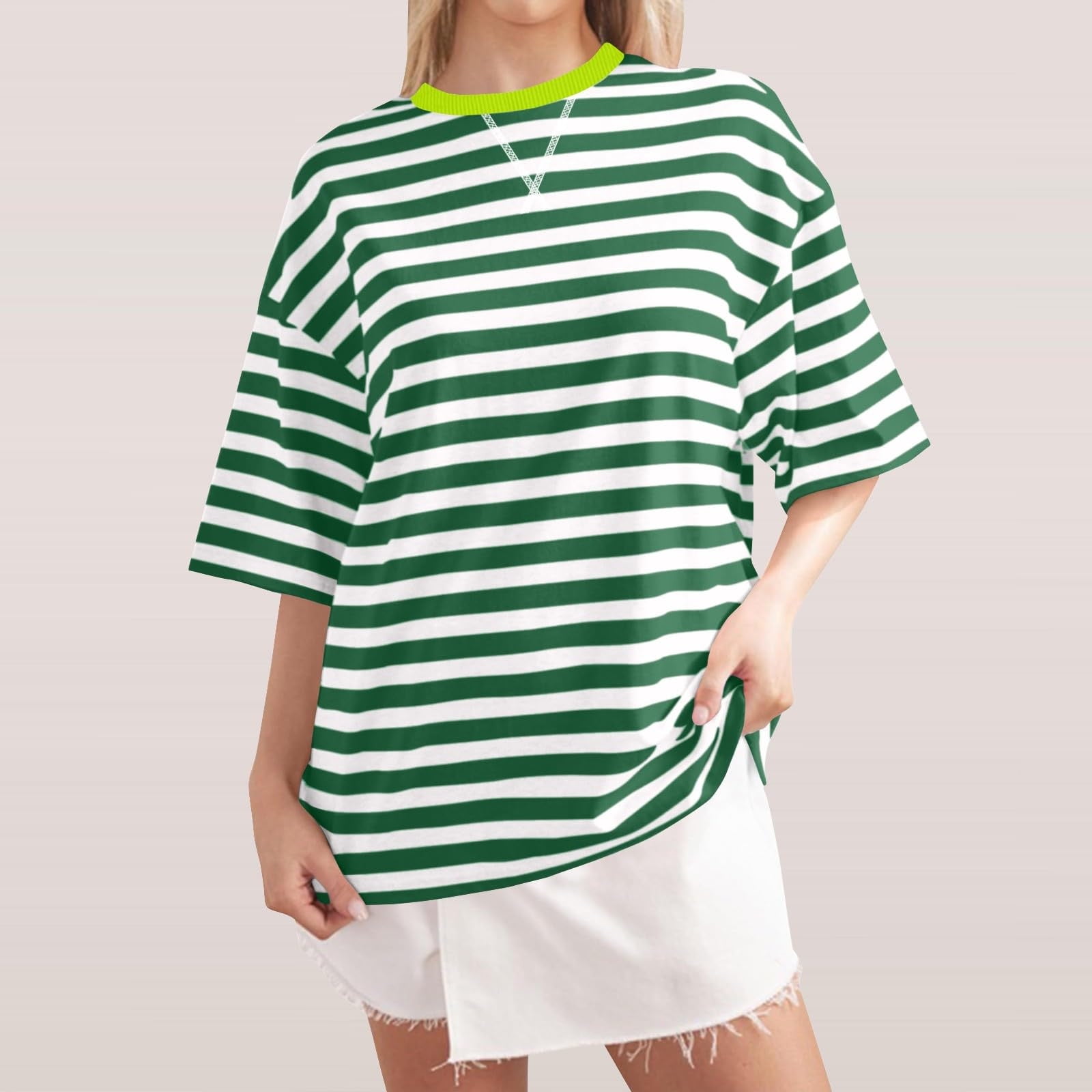 LiMoi Boho Summer Blouses 2025 Womens Short Sleeve Tops Casual Summer T ...